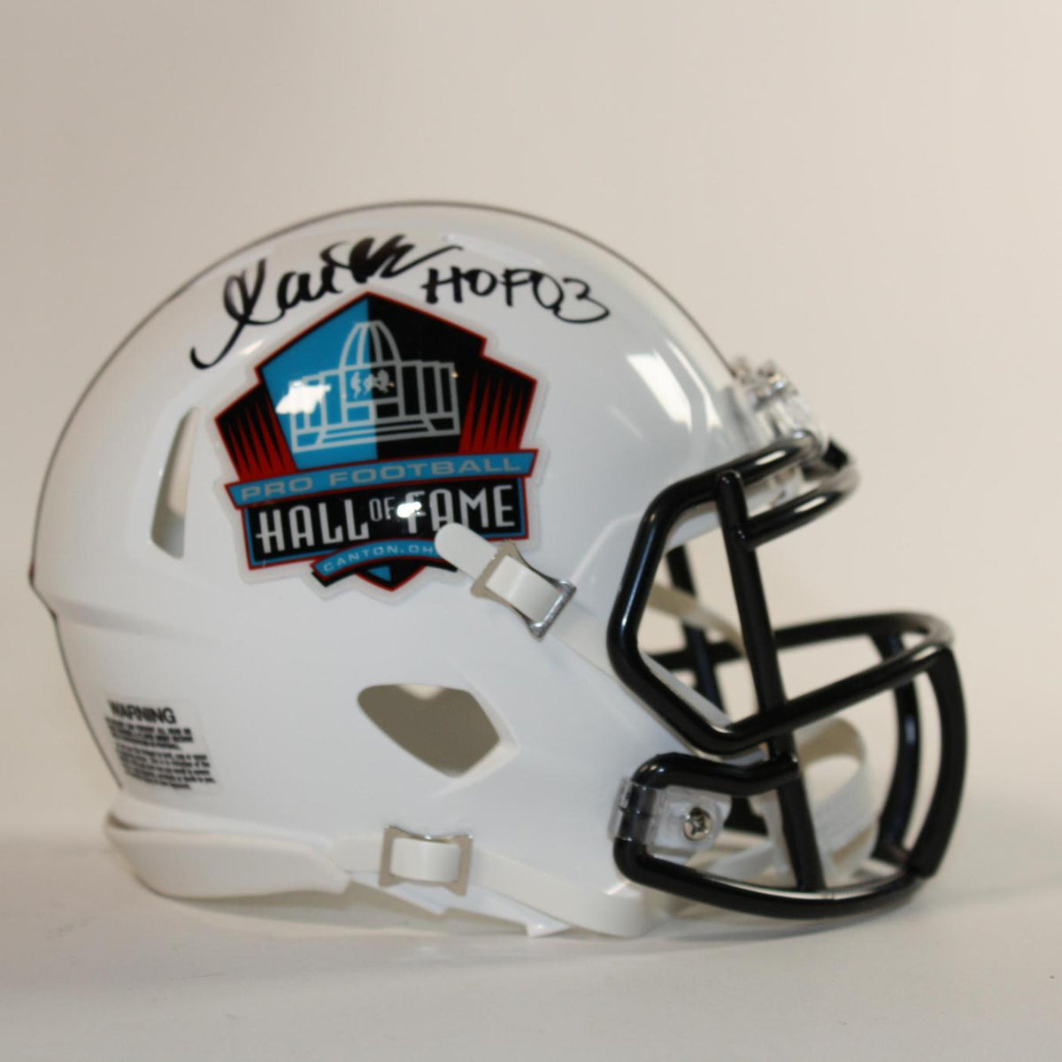 Marcus Allen Autographed Hall of Fame White Mini Helmet – Pro Football Hall of Fame