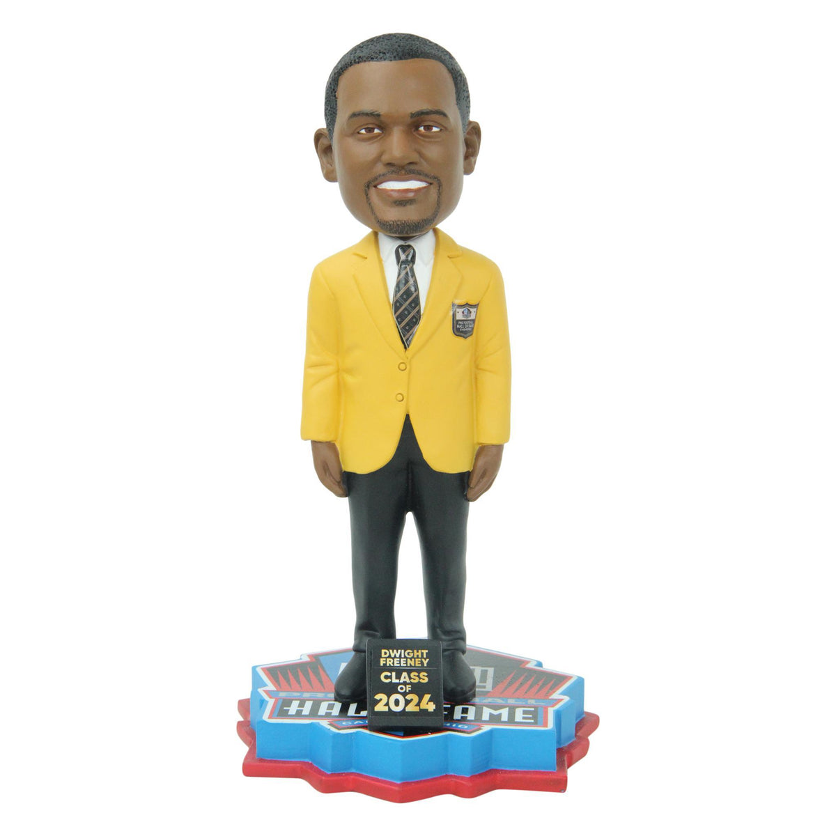 Dwight Freeney Limited Edition Class of 2024 Gold Jacket Bobblehead – Pro Football Hall of Fame