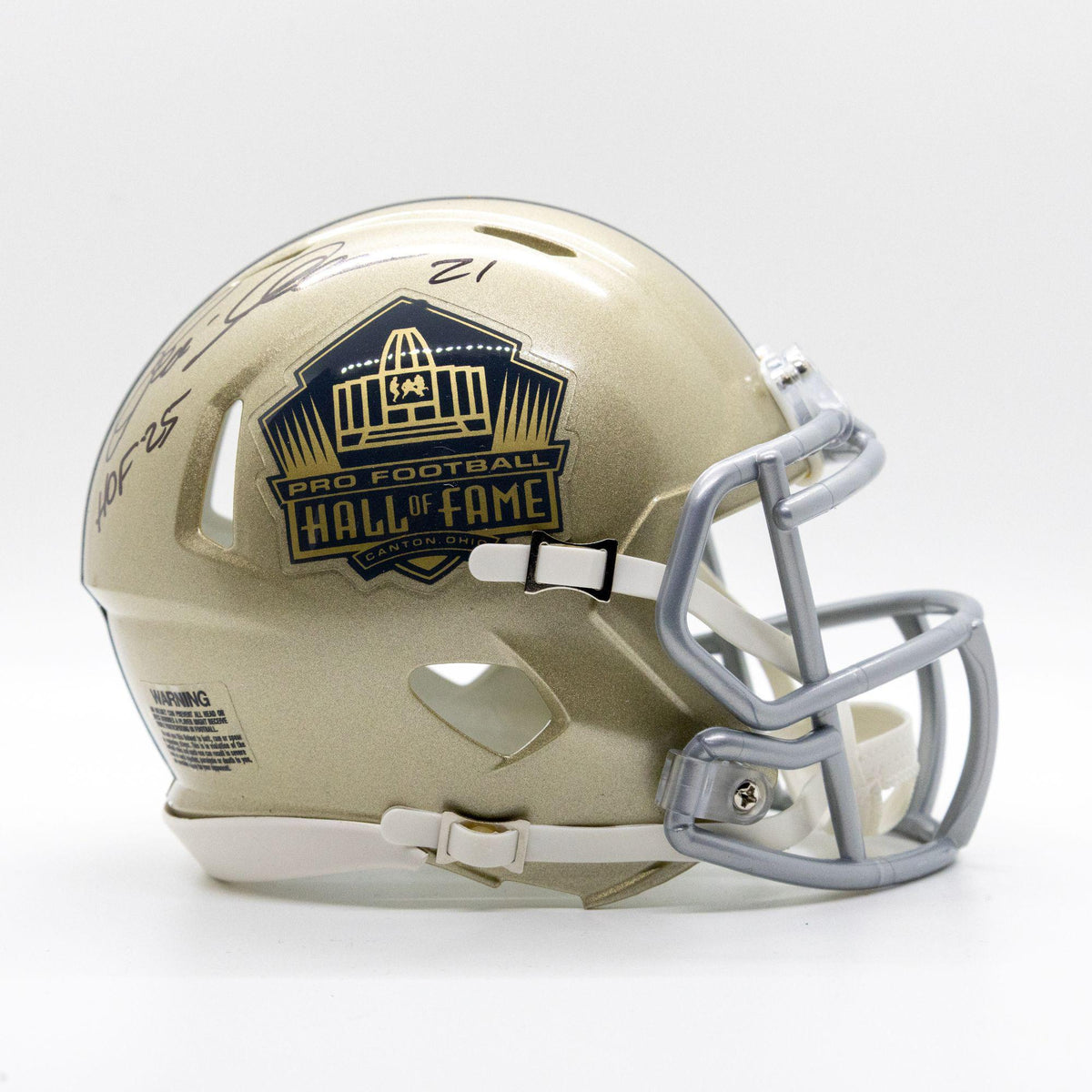 Eric Allen Autographed Hall of Fame Gold Mini Helmet – Pro Football ...
