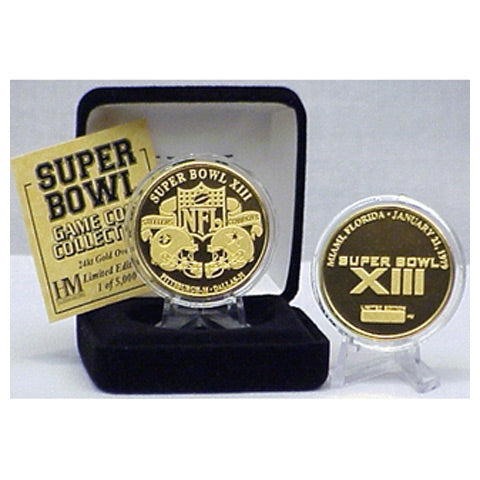 Super Bowl XIII (13) Goldplate Flip Coin – Pro Football Hall of Fame
