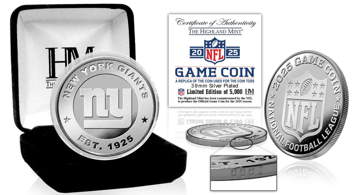 Giants NFL 2025 Coin Toss Silver Coin – Pro Football Hall of Fame