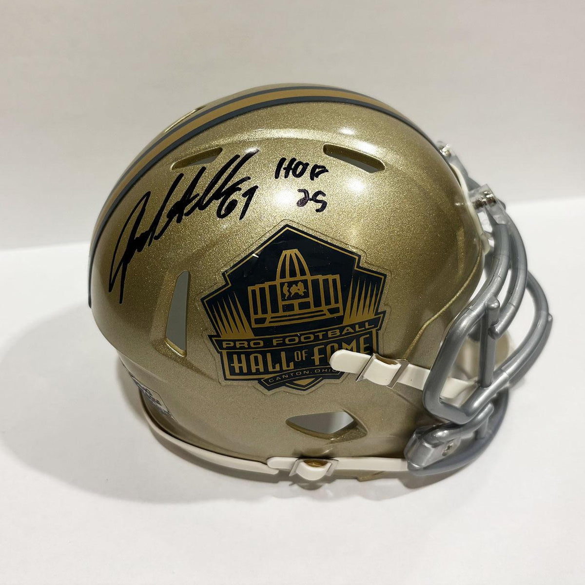 Jared Allen Autographed Hall of Fame Gold Mini Helmet – Pro Football ...