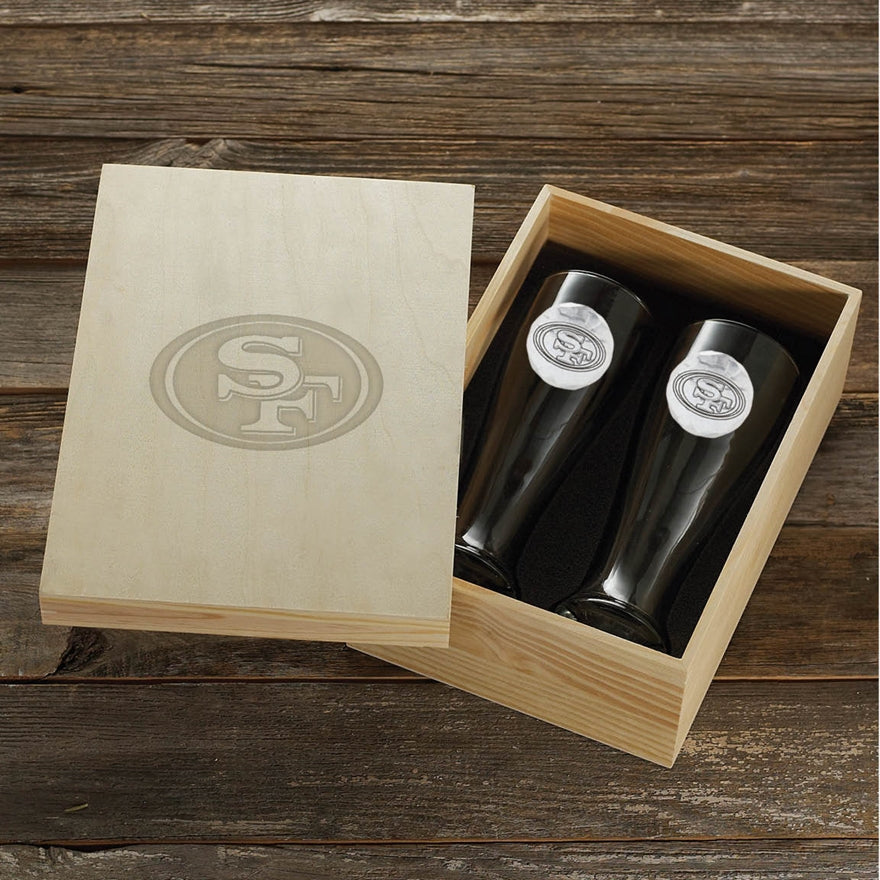 San Francisco 49ers 2-Piece Pilsner Set with Collectible Box – Pro ...