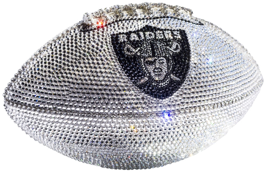 Raiders Swarovski Crystal Full Size Football – Pro Football Hall of Fame