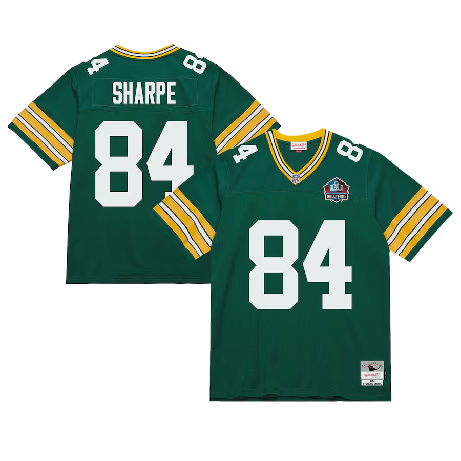 Sterling Sharpe Packers Mitchell & Ness Men's Hall of Fame Patch Legac ...