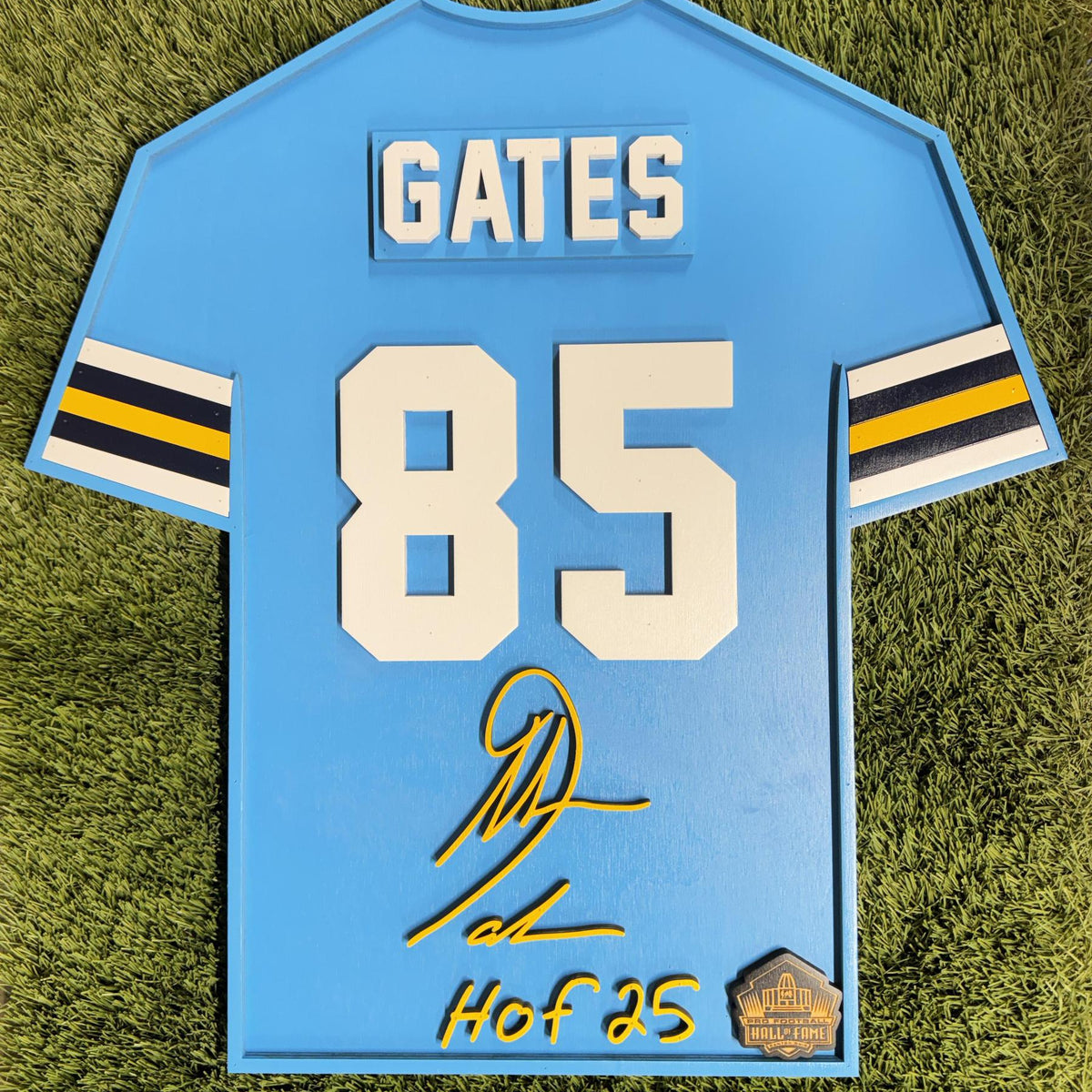 Antonio Gates Chargers Class of 2025 Alternate Wood Jersey 3D Sign - D ...