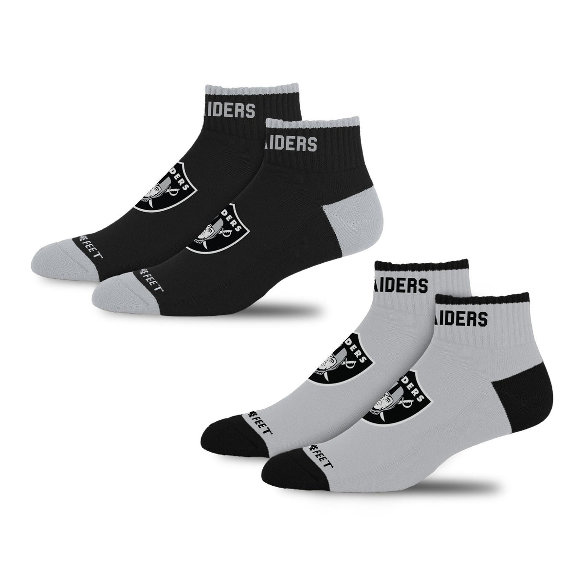 Raiders 2025 2-Pack Front & Center Socks – Pro Football Hall of Fame