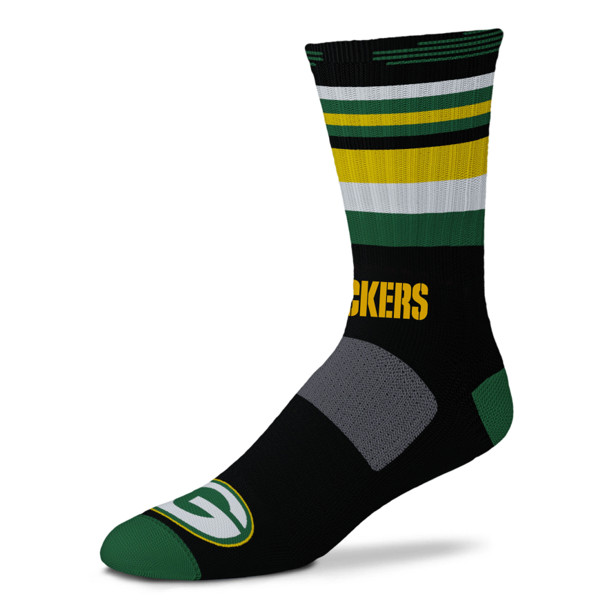 Packers For Bare Feet Flash Rave Crew Socks – Pro Football Hall of Fame