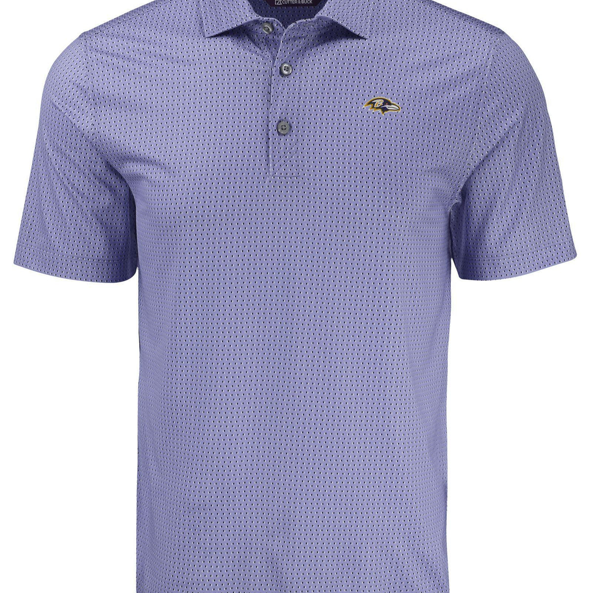 Ravens Cutter and Buck Men's Purple Pike Eco Shadow Check Print Polo ...