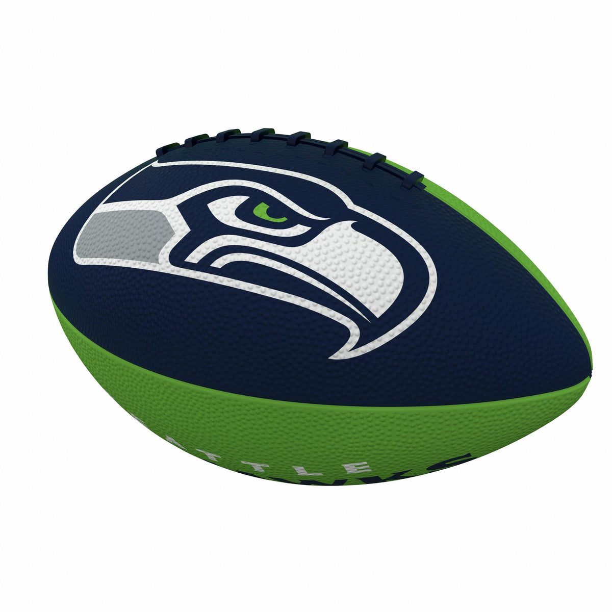 Seahawks Pinwheel Logo Junior Size Rubber Football – Pro Football Hall ...
