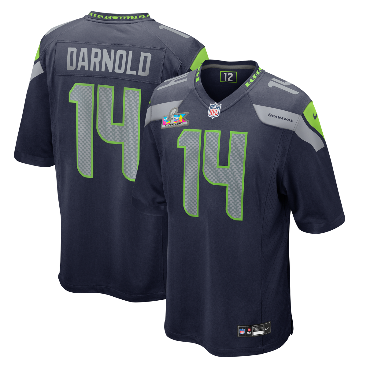 Seahawks Sam Darnold Super Bowl LX (60) Game Jersey – Pro Football Hall ...