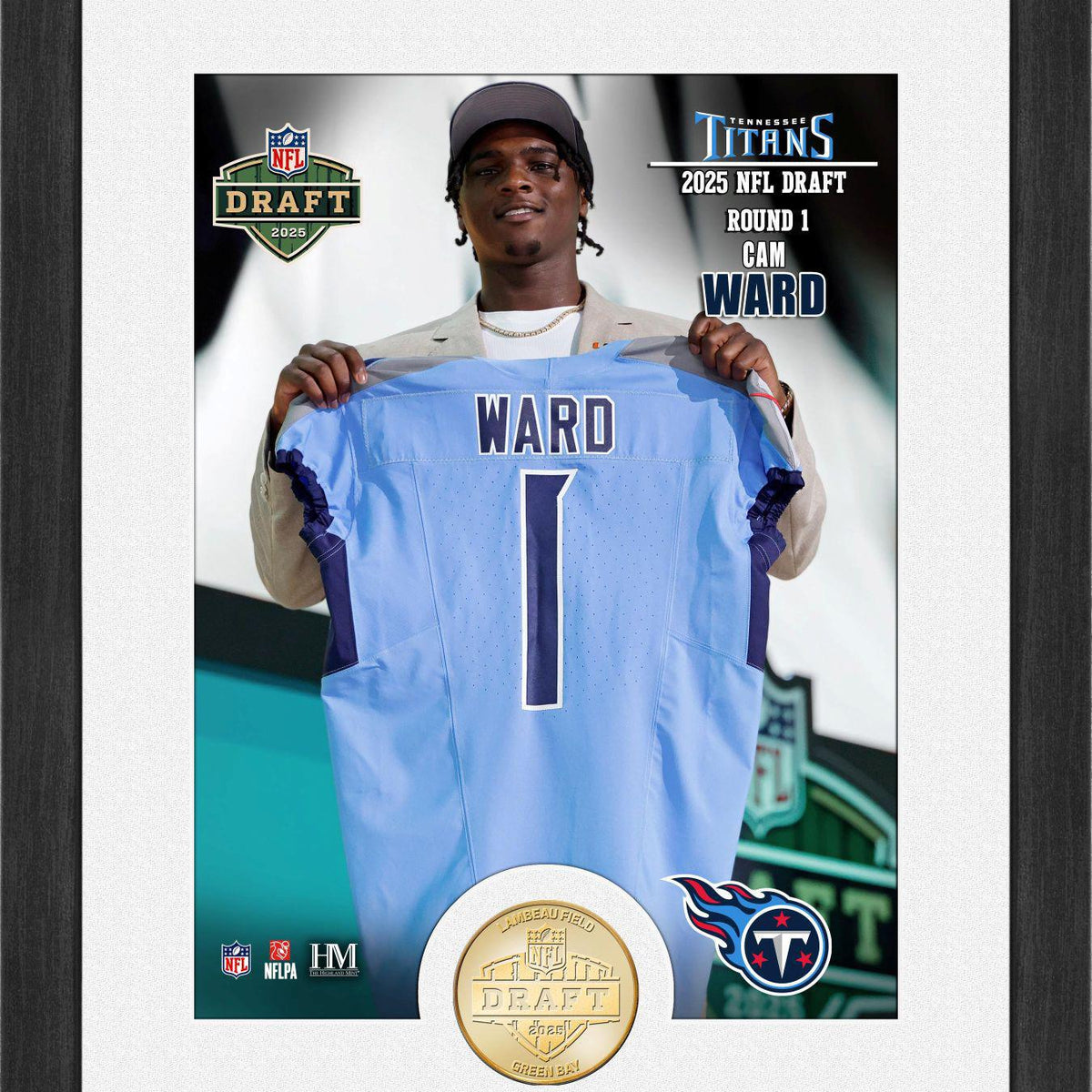 Titans Cam Ward 2025 NFL Draft Bronze Coin Photo Mint – Pro Football ...