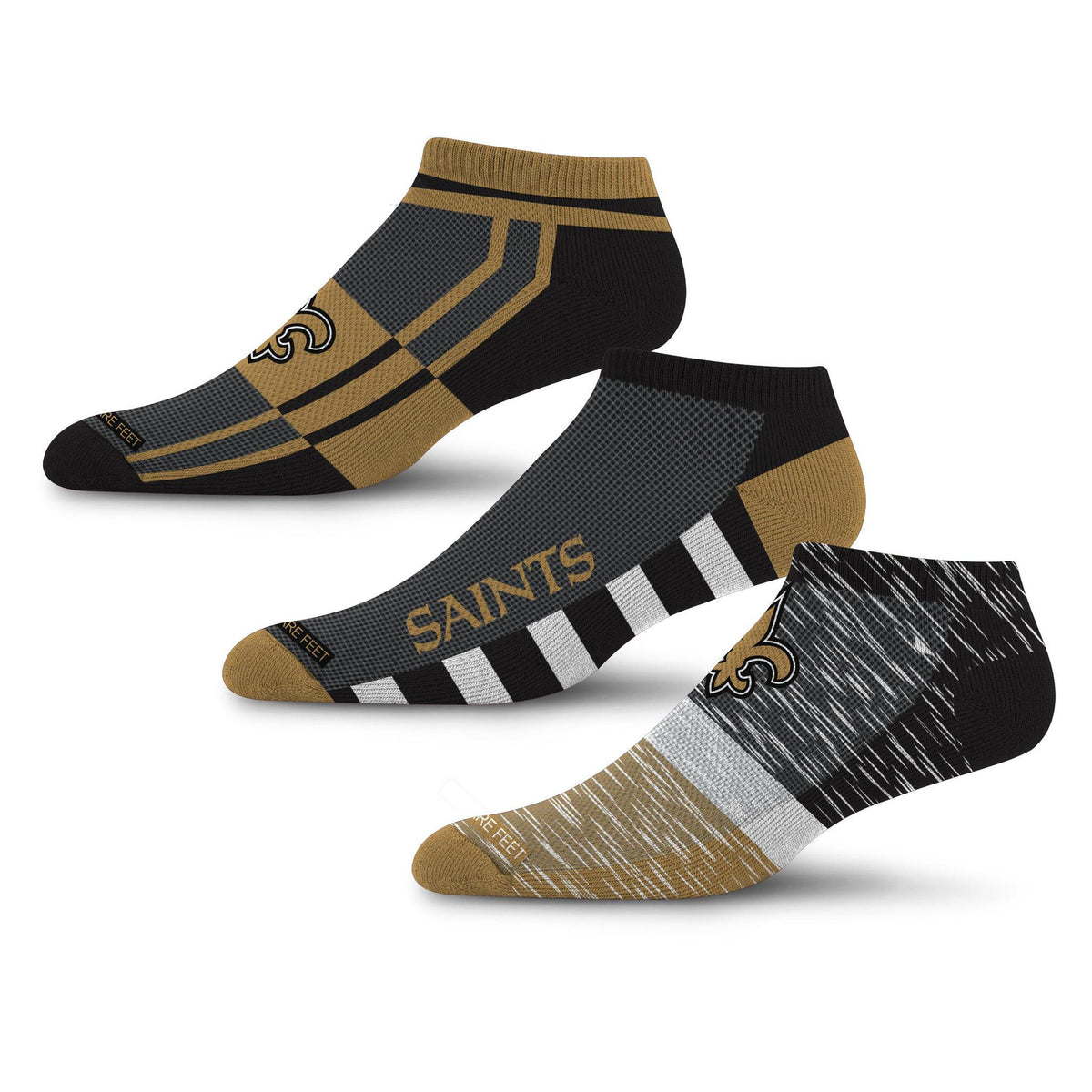 Saints Stripe Stack Socks – Pro Football Hall of Fame