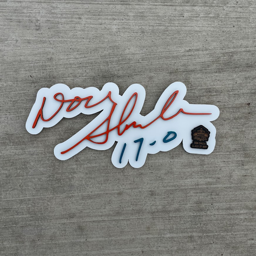 Don Shula 3D Signature Color Wall Sign - DS – Pro Football Hall of Fame