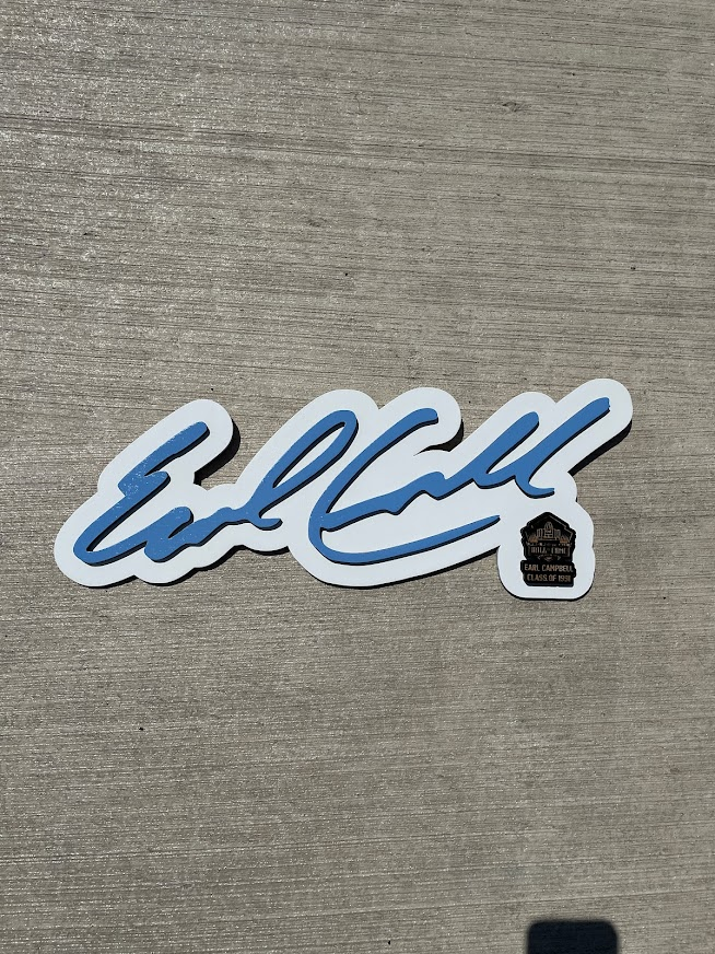 Earl Campbell 3D Signature Color Wall Sign – Pro Football Hall of Fame