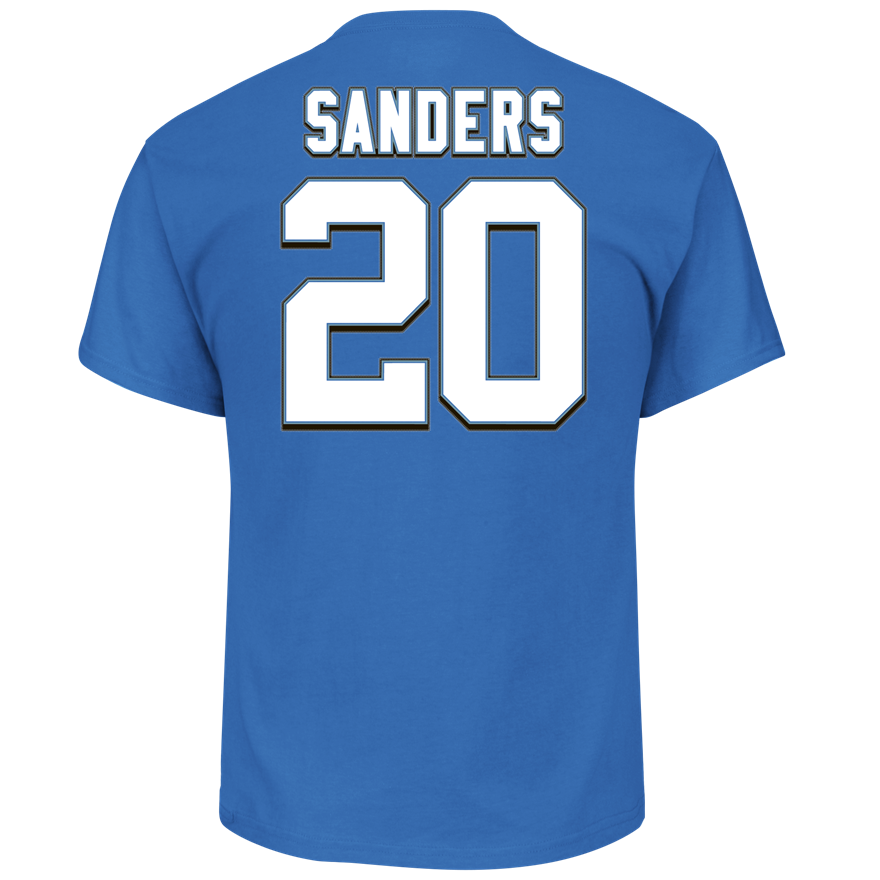 Lions Barry Sanders Hall of Fame Name and Number T-Shirt – Pro Football ...