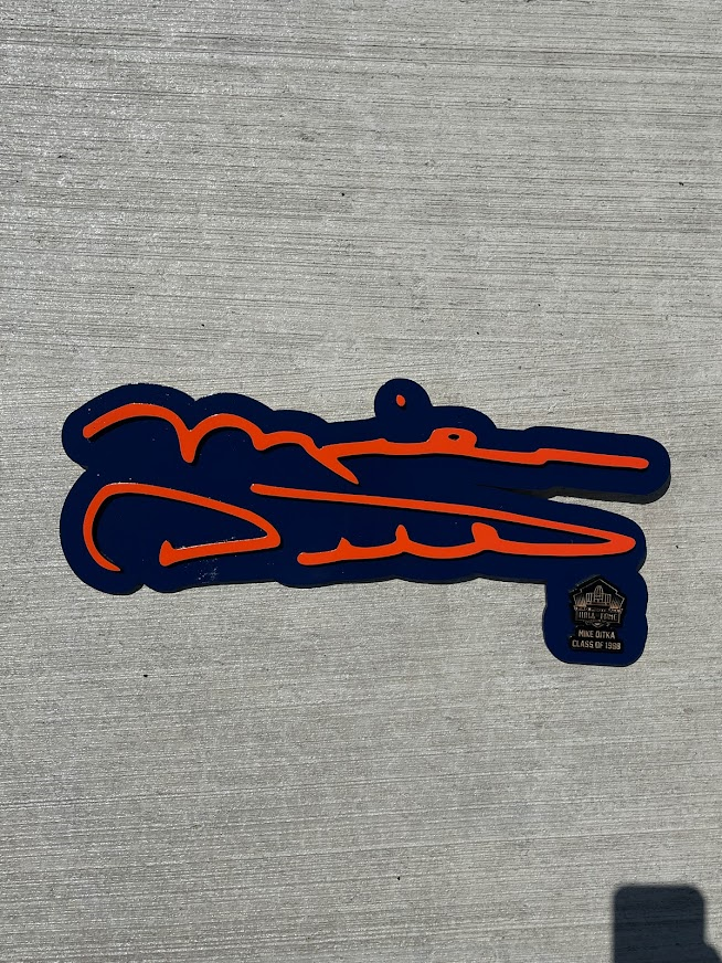 Mike Ditka 3D Signature Color Wall Sign – Pro Football Hall of Fame