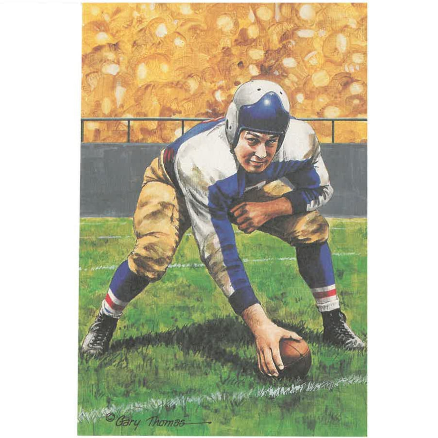 Mel Hein Goal Line Art Proof Card – Pro Football Hall of Fame
