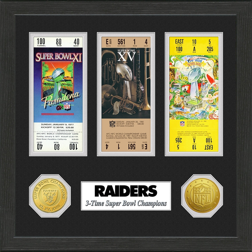 Raiders Super Bowl Championship Ticket Collection – Pro Football Hall ...