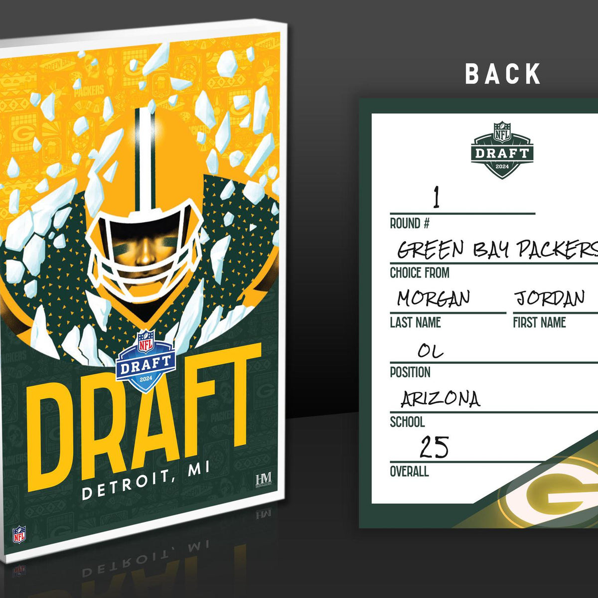 Packers Jordan Morgan 2024 NFL Draft Card 3D Acrylic Block – Pro ...