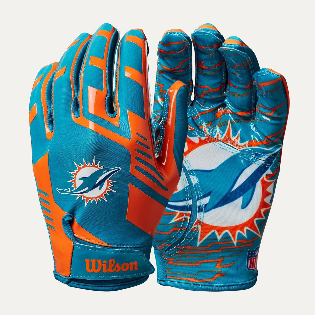 Dolphins 2025 Wilson Adult NFL Stretch Fit Receivers Gloves – Pro ...