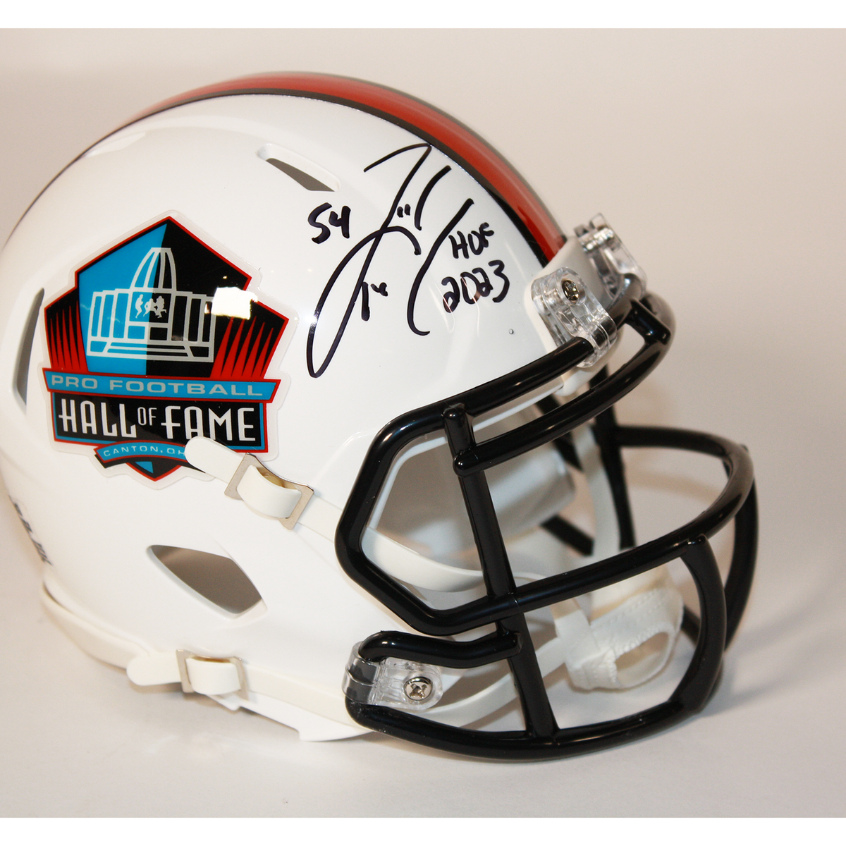 Zach Thomas Autographed Hall of Fame White Mini Helmet – Pro Football ...