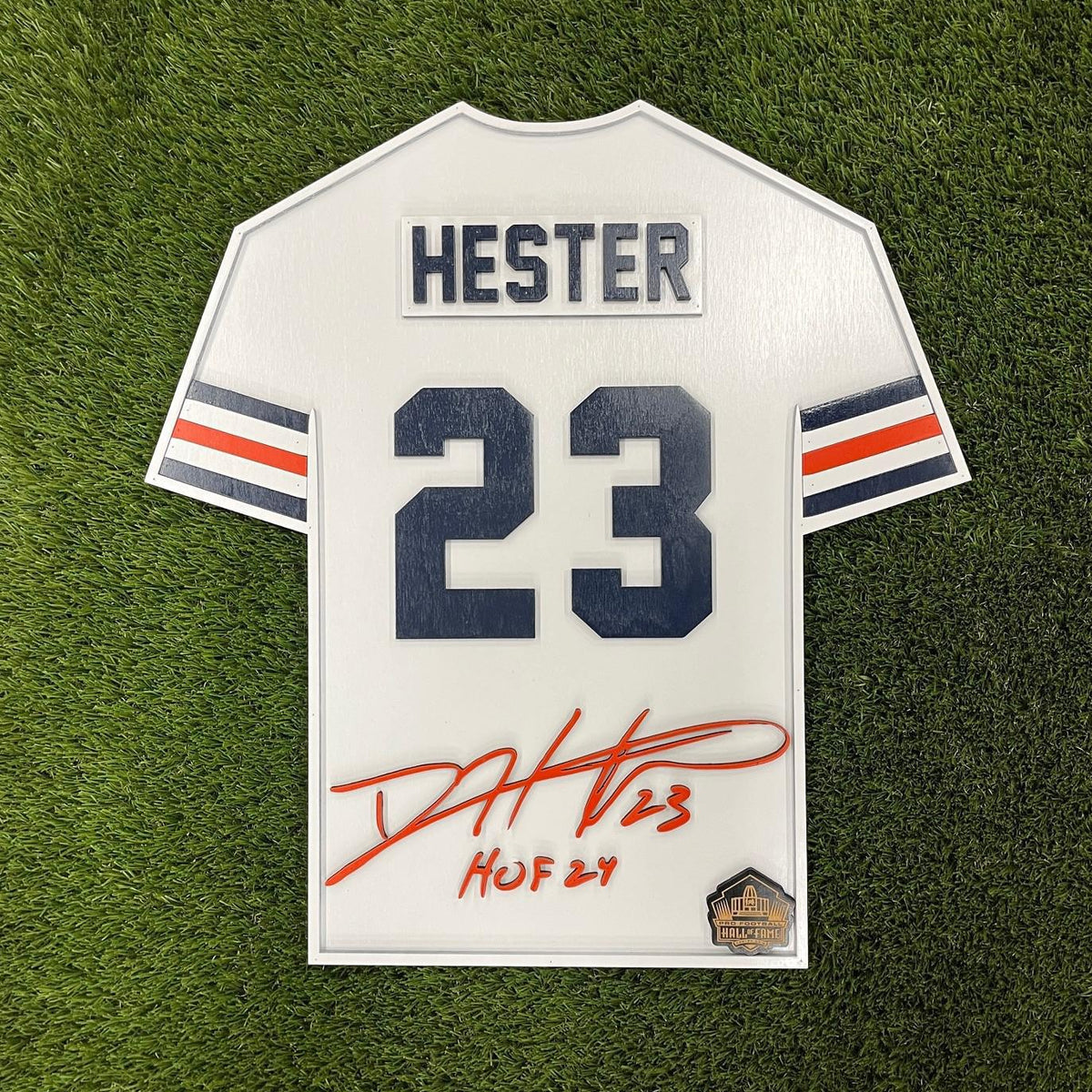 Devin Hester White Wood Jersey 3D Sign - DS – Pro Football Hall of Fame