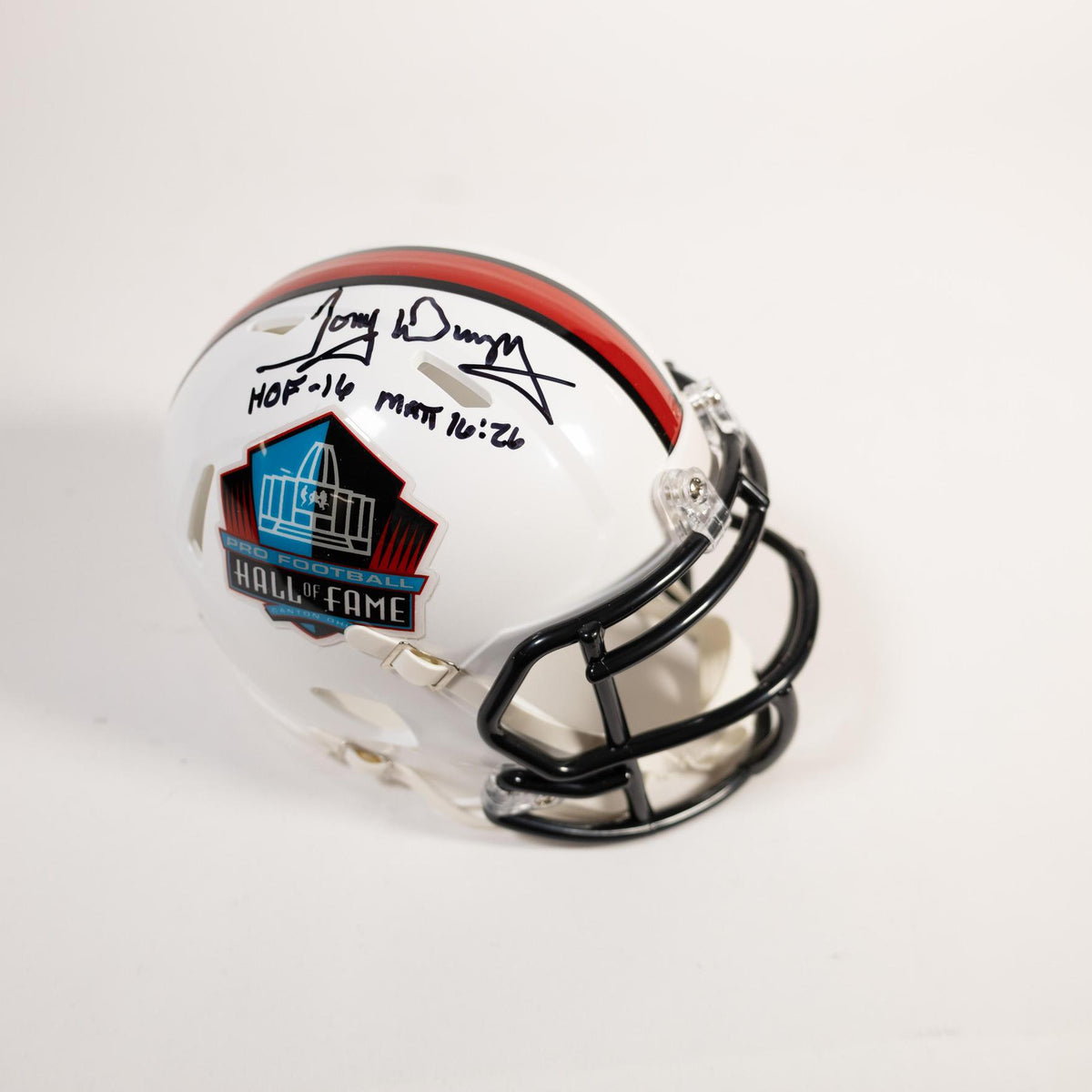 Tony Dungy Autographed Hall Of Fame Mini Helmet – Pro Football Hall of Fame